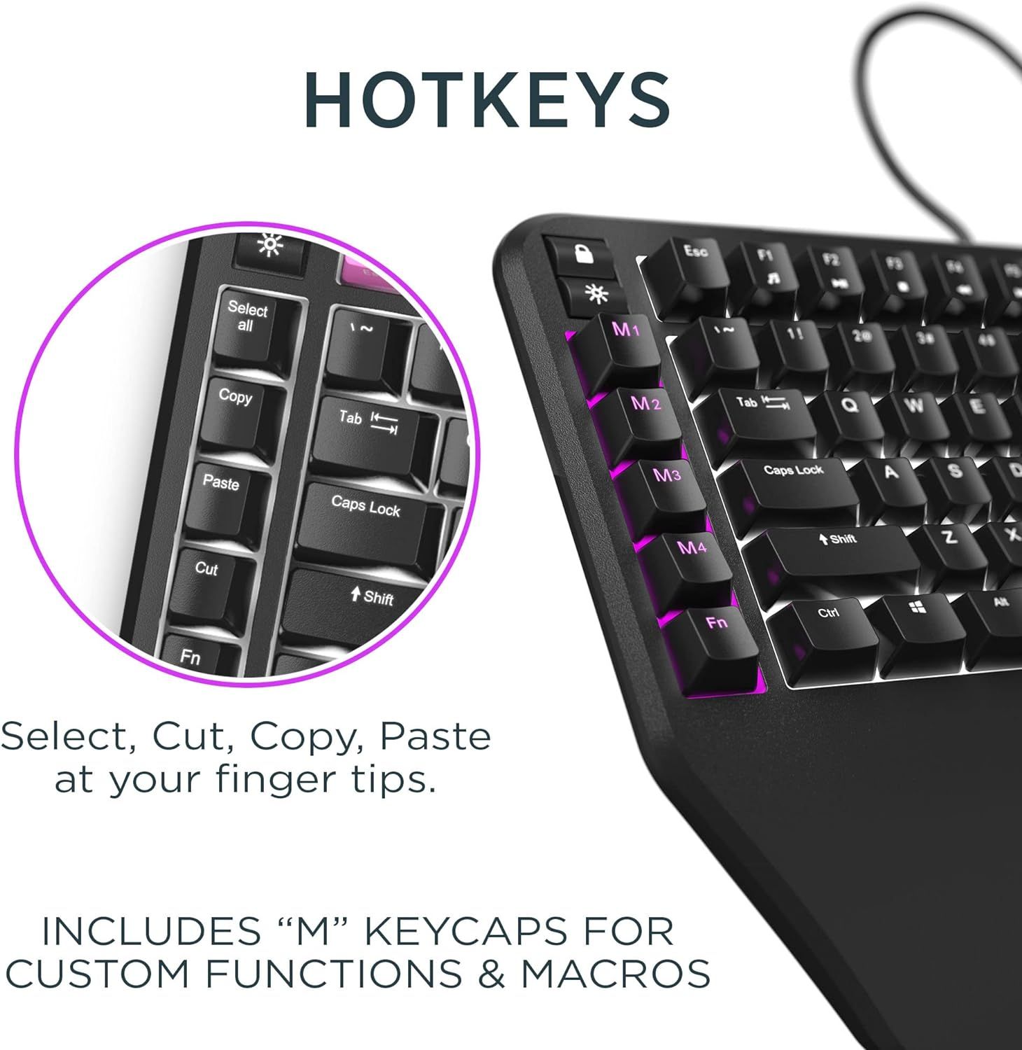 Cloud Nine ErgoTKL Ergonomic Tenkeyless Mechanical Keyboard for PC ...