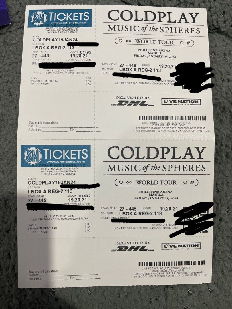 Coldplay DAY 1, Tickets & Vouchers, Event Tickets on Carousell