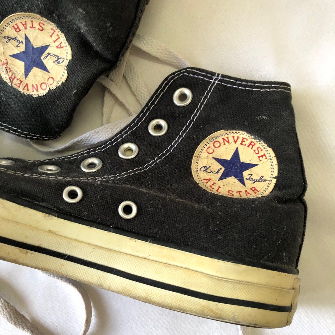 Converse High cut black Uk4, Women's Fashion, Footwear, Sneakers on ...
