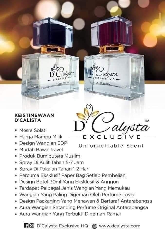 D'Calysta EDP Inspired Scent, Beauty & Personal Care, Fragrance ...