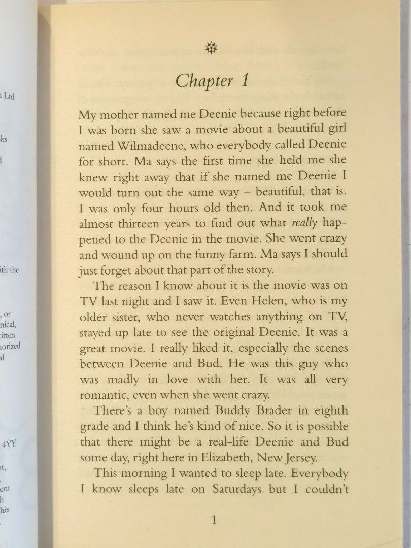 Deenie I wish everything could stay just the way it was Book By Judy ...
