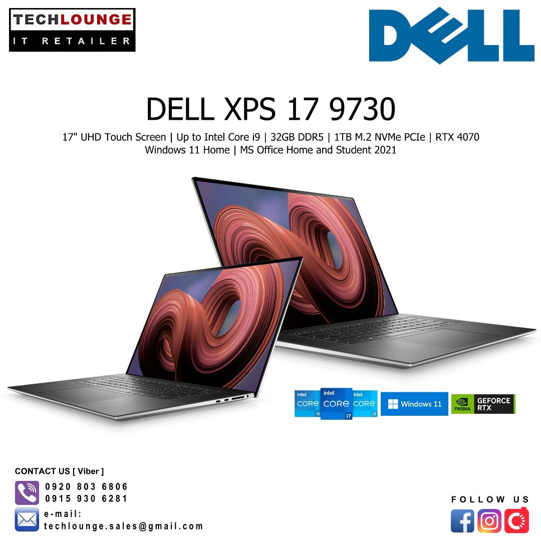DELL XPS 17 9730 LAPTOP - 17" UHD Touch Screen | Up to Intel Core i9 ...