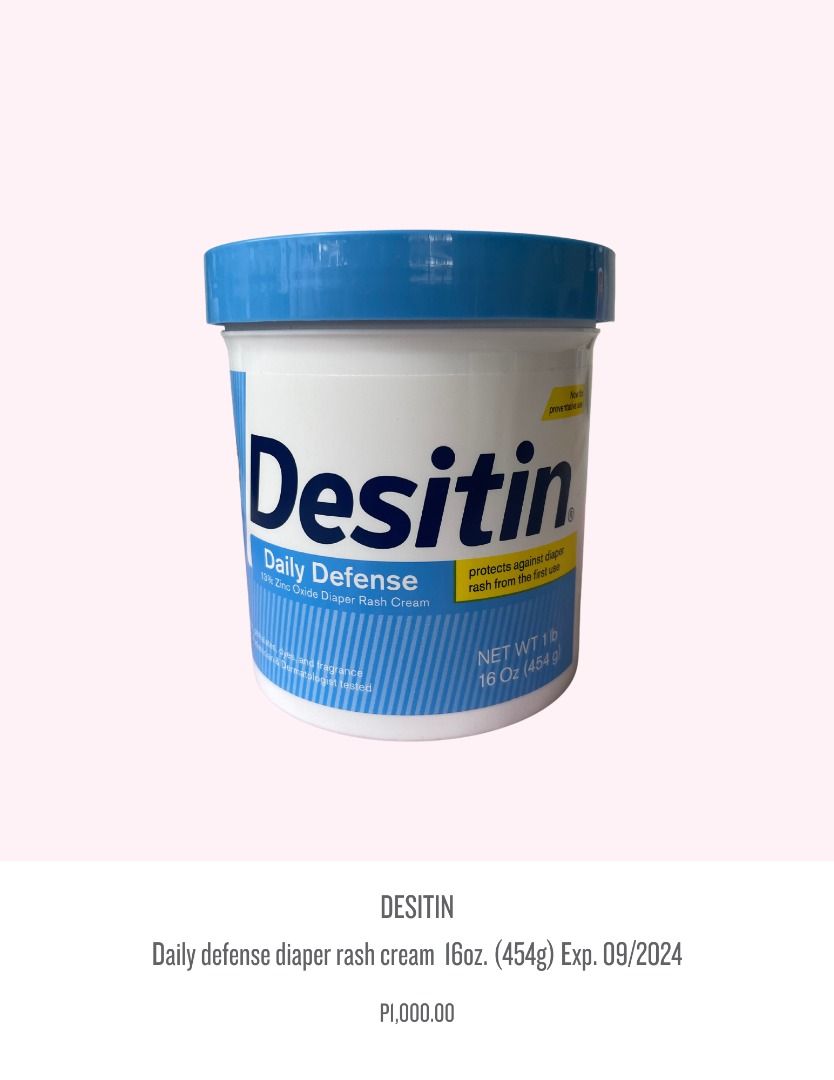 DESITIN Daily defense diaper rash cream 16oz. (454g) Exp. 09/2024 ...