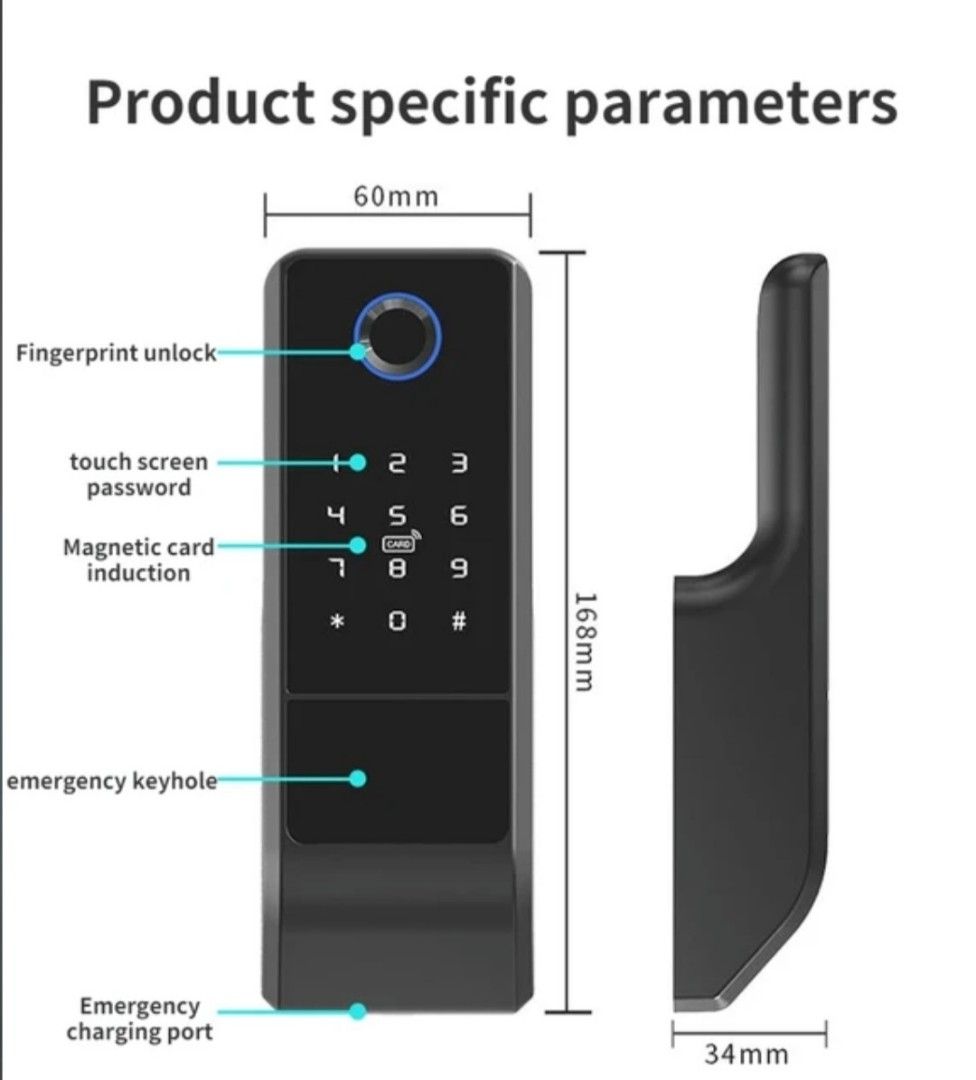 Waterproof Digital Door Lock + Installation, Furniture & Home Living ...