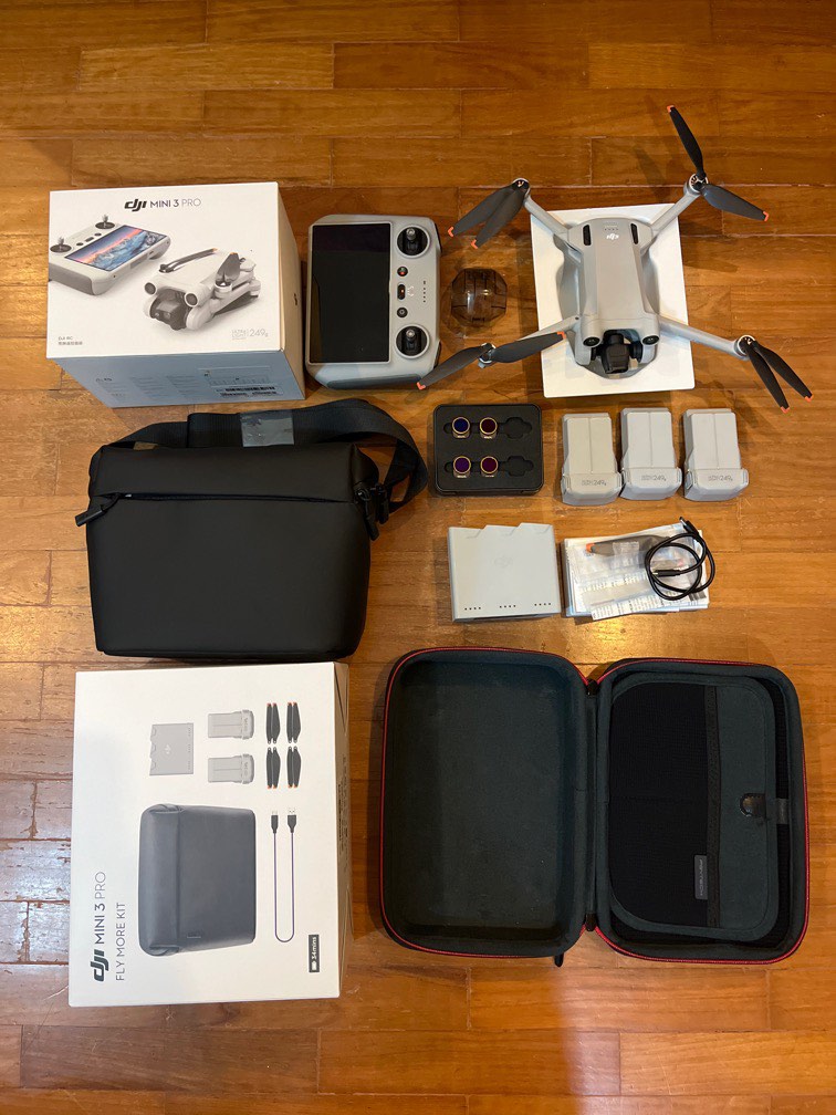DJI Mini 3 Pro RC with Fly More Kit, Photography, Drones on Carousell
