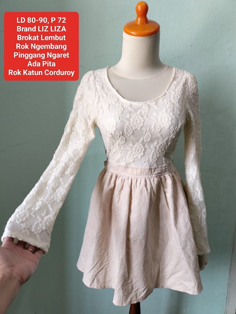 Liz Liza Kawai Dress Brokat Brand Liz Liza #LizLiza, Fesyen Wanita ...