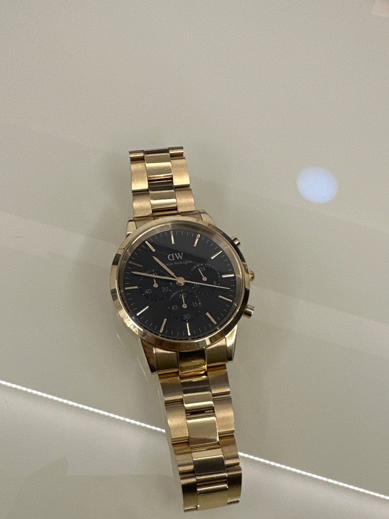 DW iconic chronograph gold watch, Luxury, Watches on Carousell