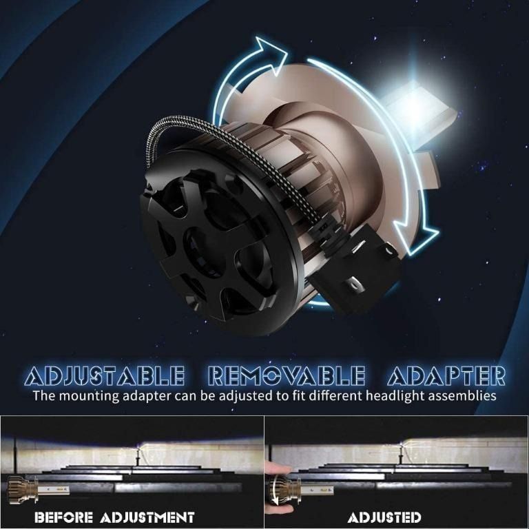 Easy Eagle H4 Automotive LED Headlight Kit 10800LM 6000K, With Mini ...