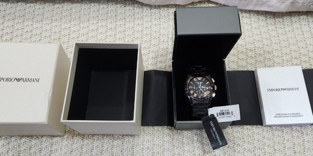 Emporio Armani AR1410, Men's Fashion, Watches & Accessories, Watches on ...