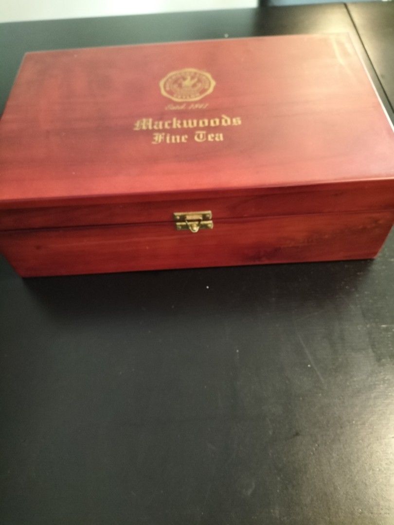 English tea box with tea leaves inside, Furniture & Home Living ...