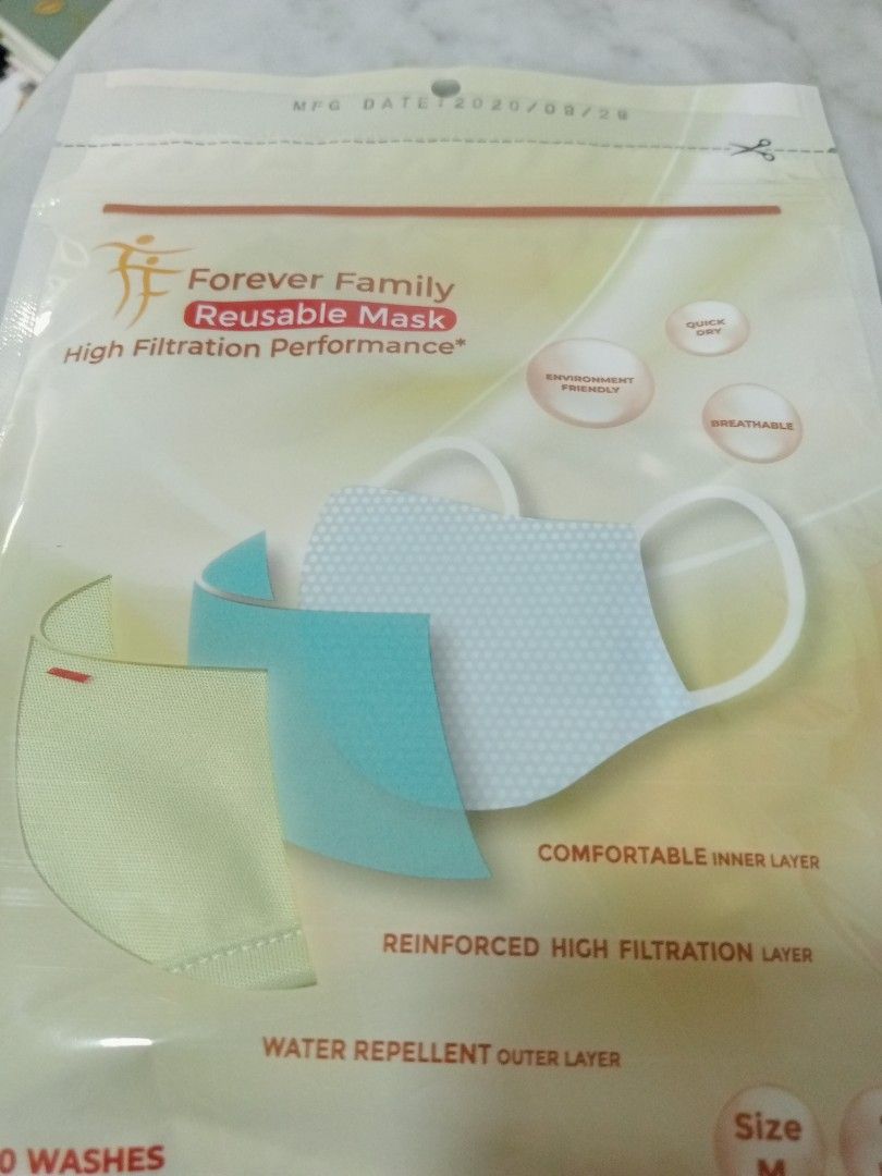 Forever Family Reusable Mask High Filtration Performance, Health ...