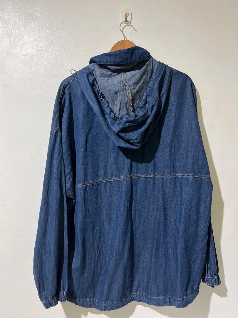 GU X UNIQLO Anorak Denim Jacket, Men's Fashion, Coats, Jackets and ...