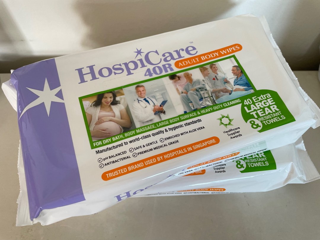 Hospicare Adult Body Wipes, Health & Nutrition, Medical Supplies ...