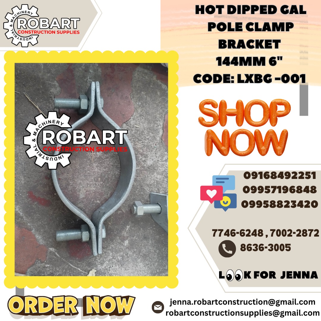 Hot dipped gal pole clamp bracket 144mm 6" code: LXBG -001, Commercial ...