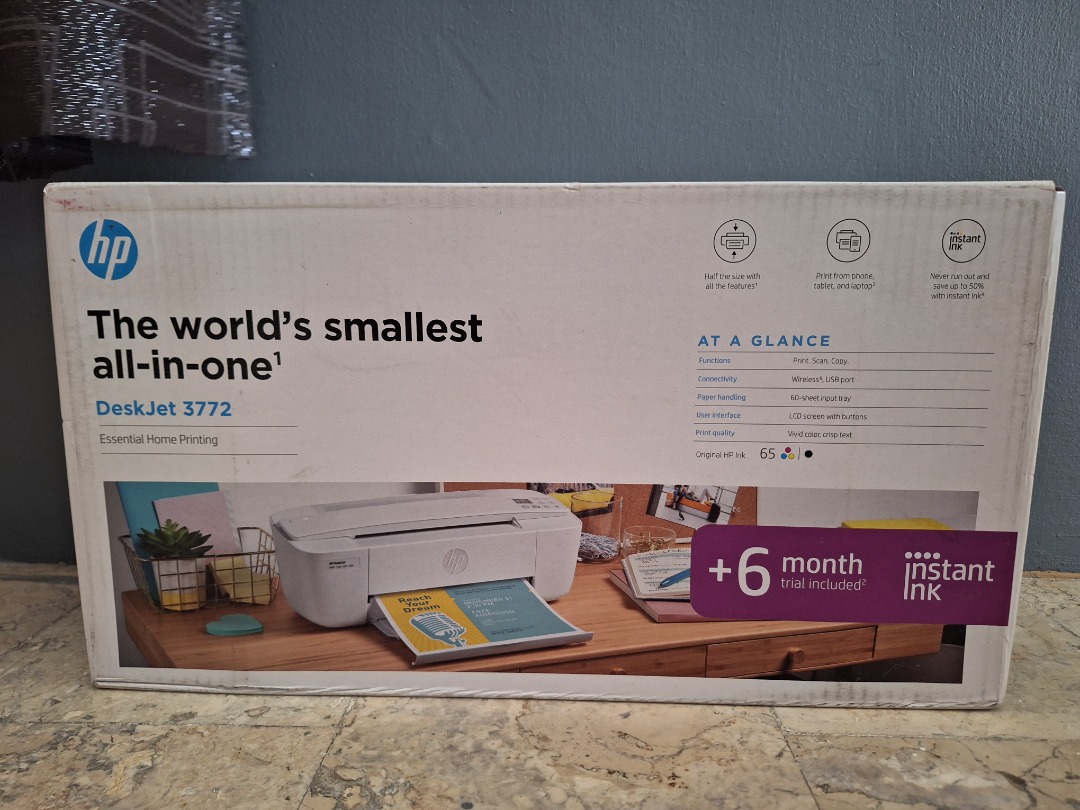 HP DeskJet 3772 (The world's smallest all-in-one), Computers & Tech ...