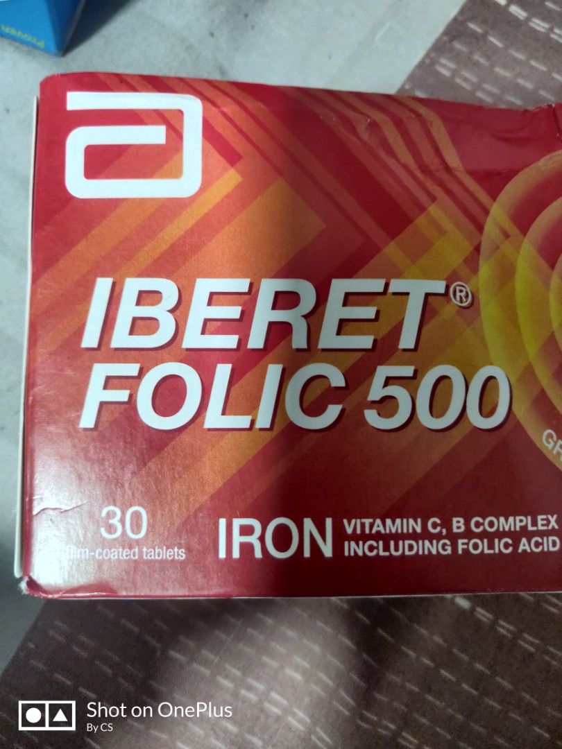 Ibret folic 500 tablet, Health & Nutrition, Health Supplements ...