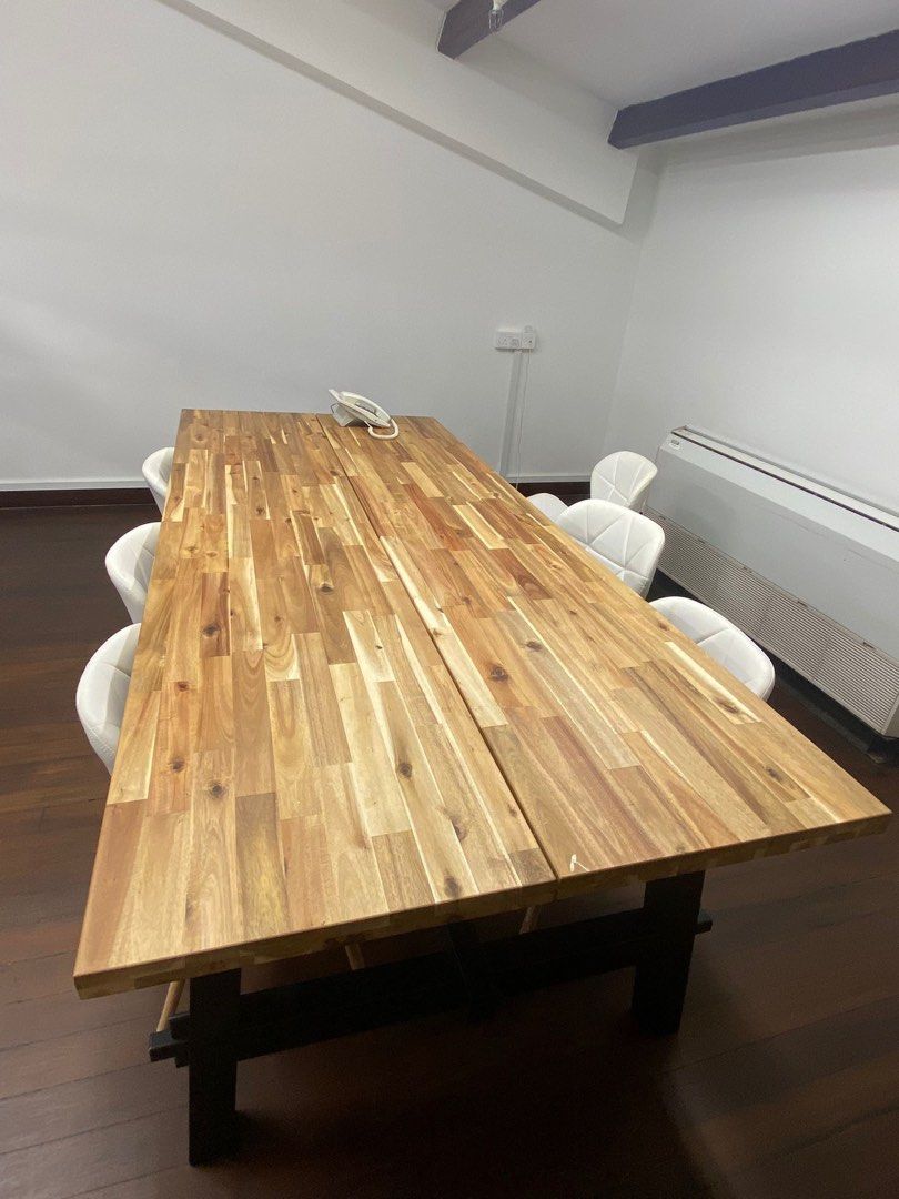 Ikea Solid Wood Dining Table/ Meeting Table, Furniture & Home Living ...