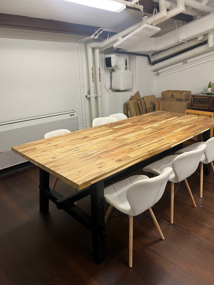 Ikea Solid Wood Dining Table/ Meeting Table, Furniture & Home Living ...