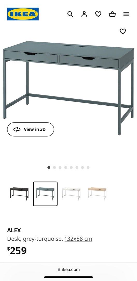 IKEA Study Table, Furniture & Home Living, Furniture, Tables & Sets on ...