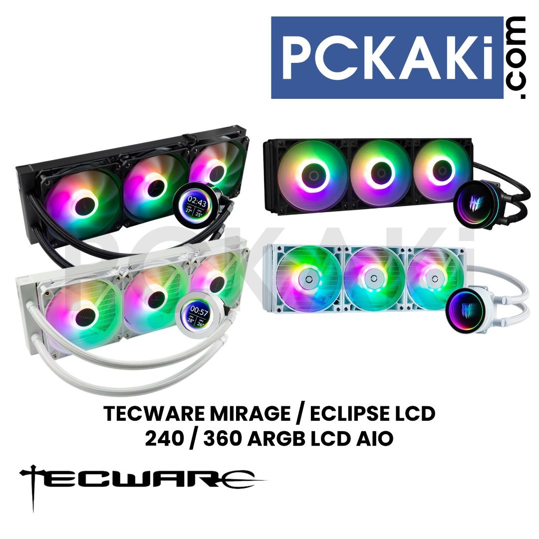 [IN STOCK] TECWARE MIRAGE ARGB / ECLIPSE LCD ARGB - 240/360 AIO CPU ...