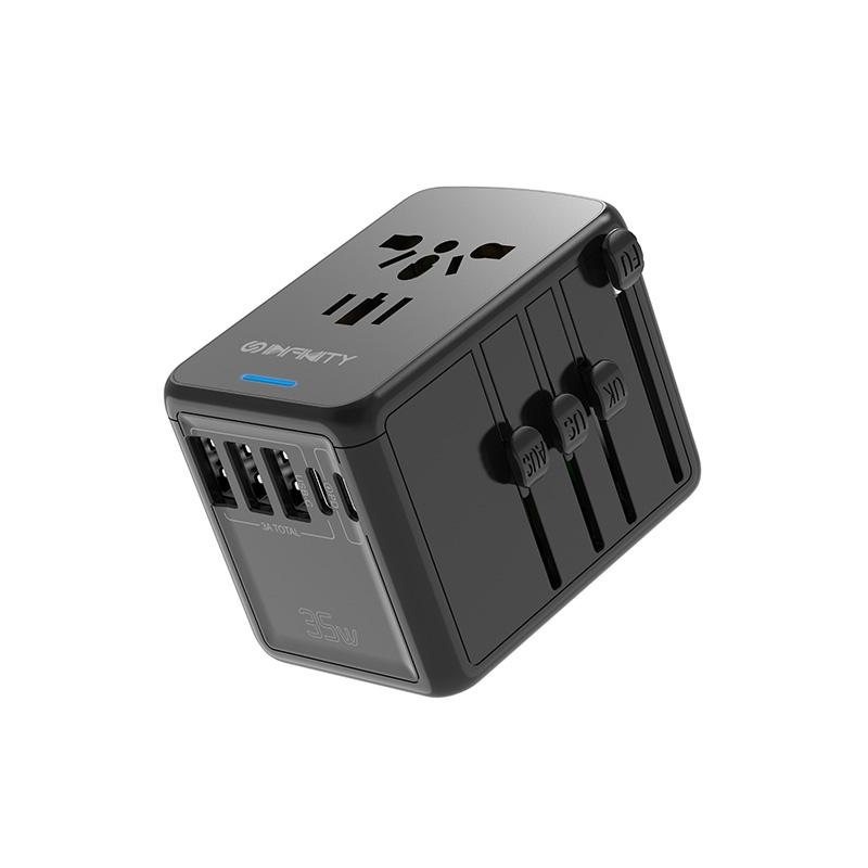 Infinity Gan 35W 世界通用萬能充頭插頭 第三代半導體材料 (GaN氮化鎵) SL207, 家庭電器, 轉插器及插頭 ...