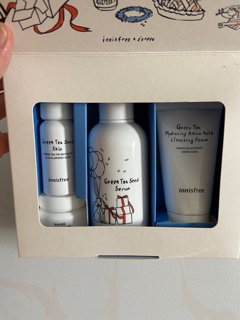 Innis Free Green Tea Serum Set, Beauty & Personal Care, Face, Face Care ...