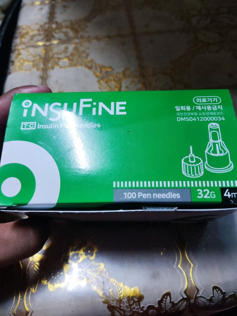 Insufine 4mm 32g Insulin Pen needles, Health & Nutrition, Medical ...