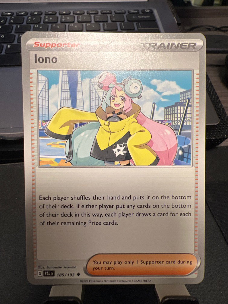 Iono 185/193 - SV2 Paldia Evolved - Pokémon PTCG Card Trainer Supporter ...