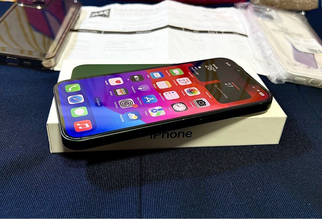 Iphone 13 Alpine Green with Serial Box & PowerMac Receipt Complete ...