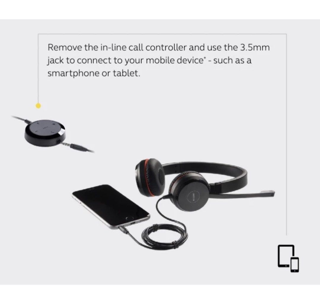 Jabra Evolve 30 II Stereo USB/ JACK Headset., Audio, Headphones ...