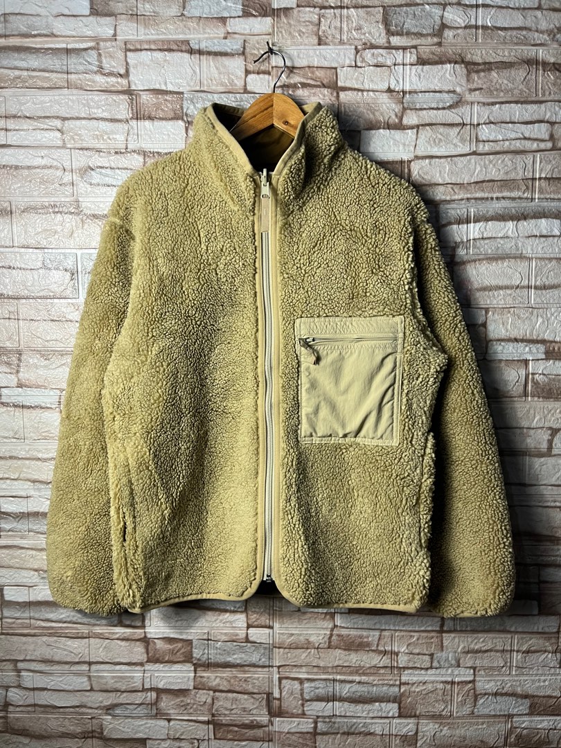 Japan Uniqlo Fleece Reversible Jacket Nylon, Men's Fashion, Coats ...