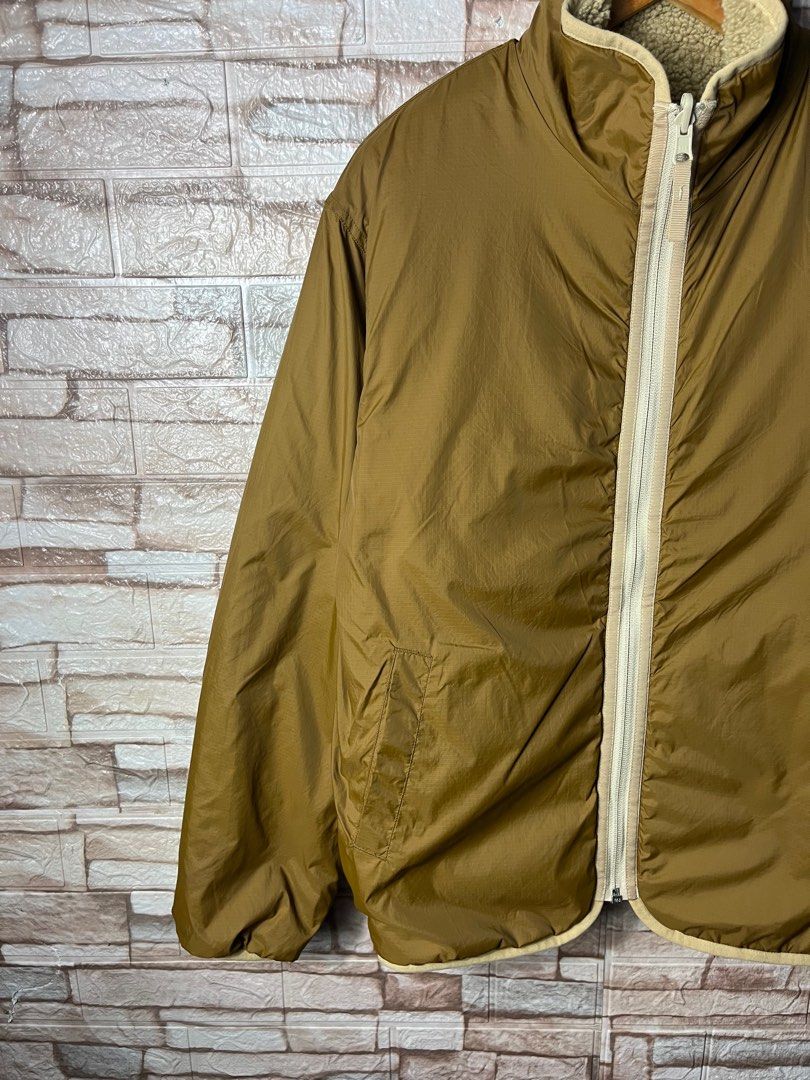 Japan Uniqlo Fleece Reversible Jacket Nylon, Men's Fashion, Coats ...