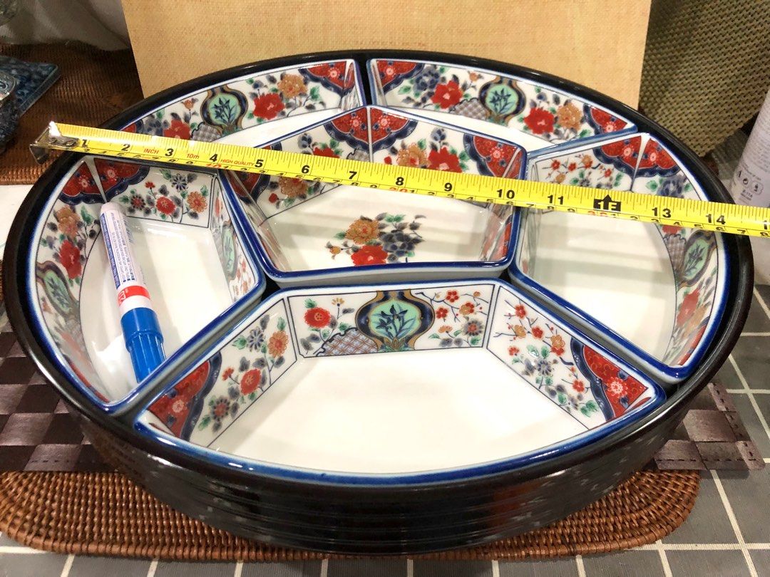 Japanese rotating hors d’oeuvre porcelain pottery, Furniture & Home ...