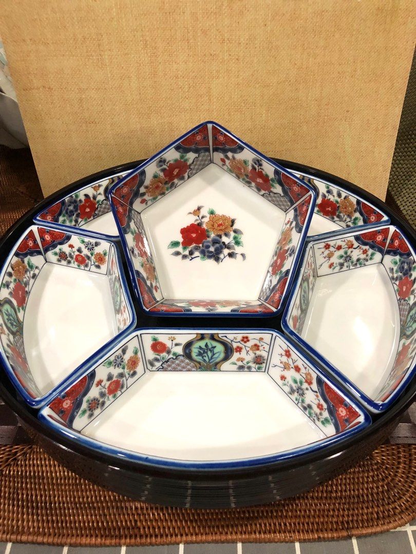Japanese rotating hors d’oeuvre porcelain pottery, Furniture & Home ...