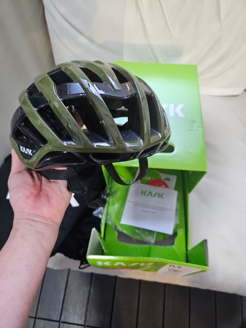 Kask Valegro Olive Green (M), Sports Equipment, Bicycles & Parts, Parts & Accessories on Carousell