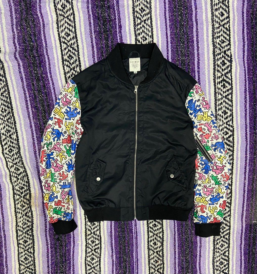 Keith Haring Bomber Jacket, Men's Fashion, Coats, Jackets and Outerwear ...