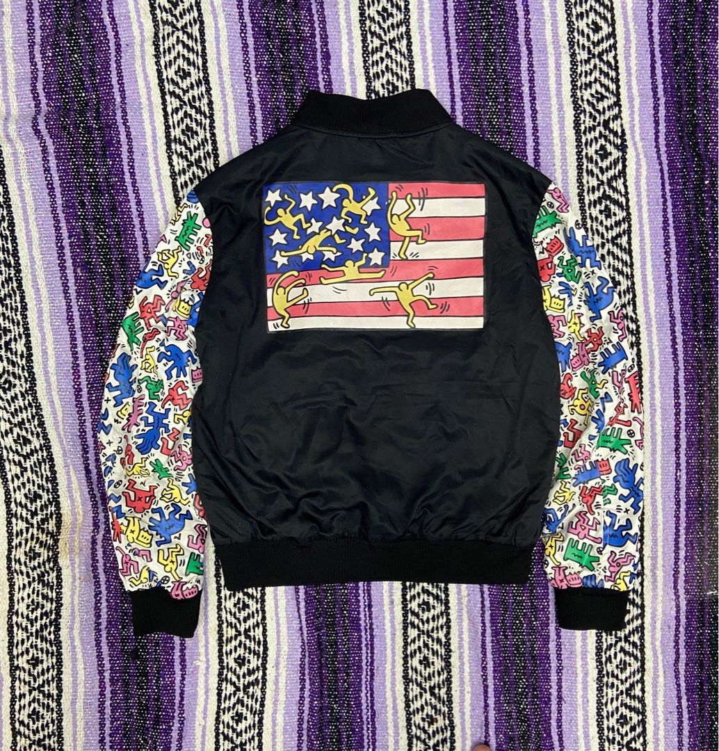 Keith Haring Bomber Jacket, Men's Fashion, Coats, Jackets and Outerwear ...