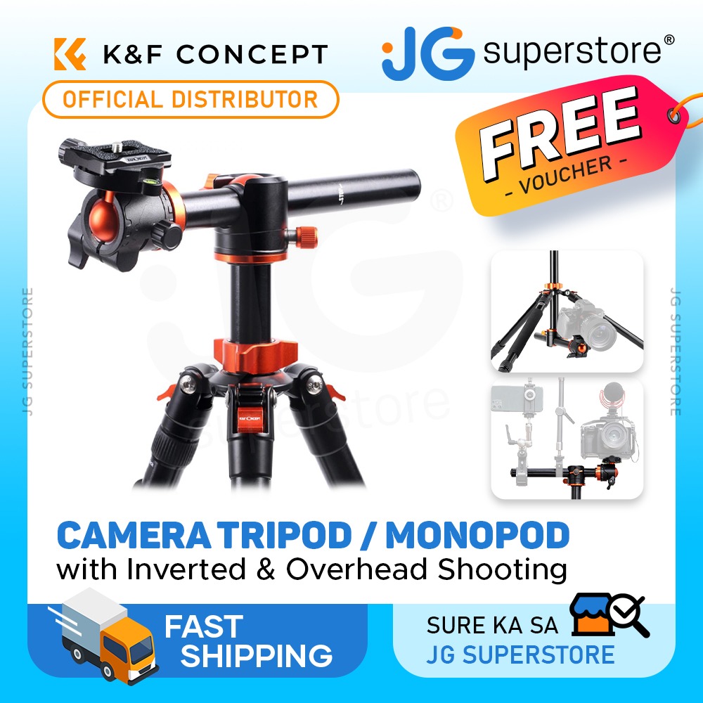 K&F Concept KF09 Series 2-in-1 Aluminum Multifunctional Camera Tripod ...