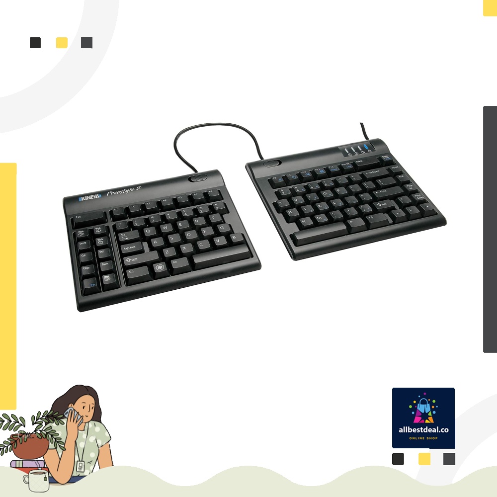 Kinesis Freestyle2 Ergonomic Keyboard for PC (9" or 20" Separation) (9 ...