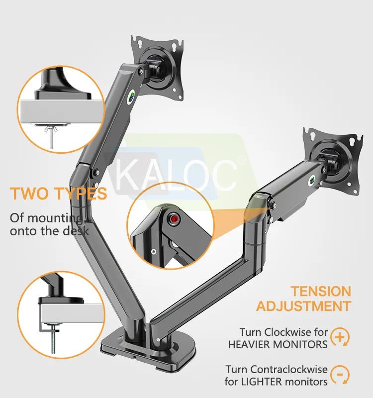KOORUI X KLC KALOC DS200 Single & DS200-2 Dual Monitor Arm Mount Stand ...