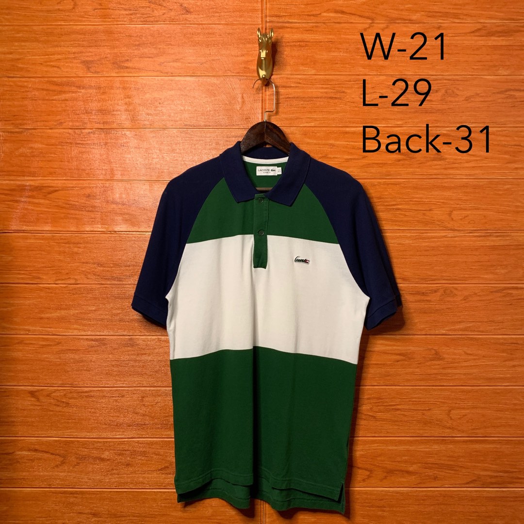 Lacoste Tri-color Polo shirt, Men's Fashion, Tops & Sets, Tshirts ...