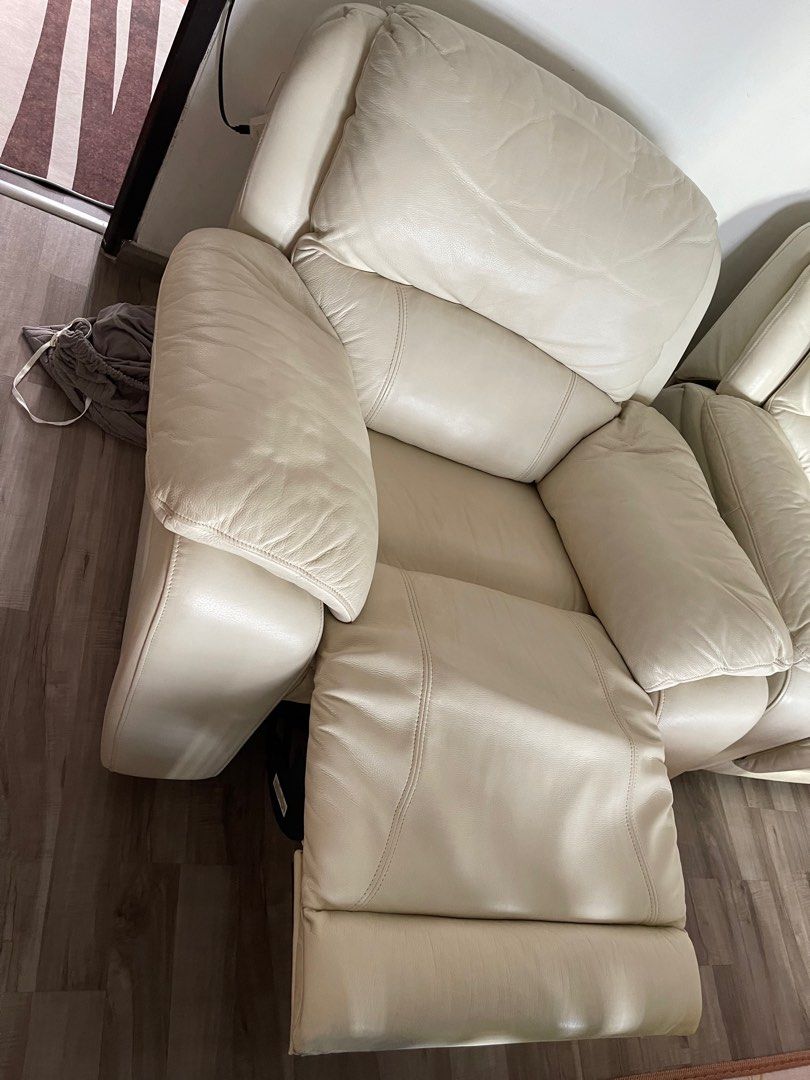 Leather Sofa / Shaking sofa 1 seater, Furniture & Home Living ...