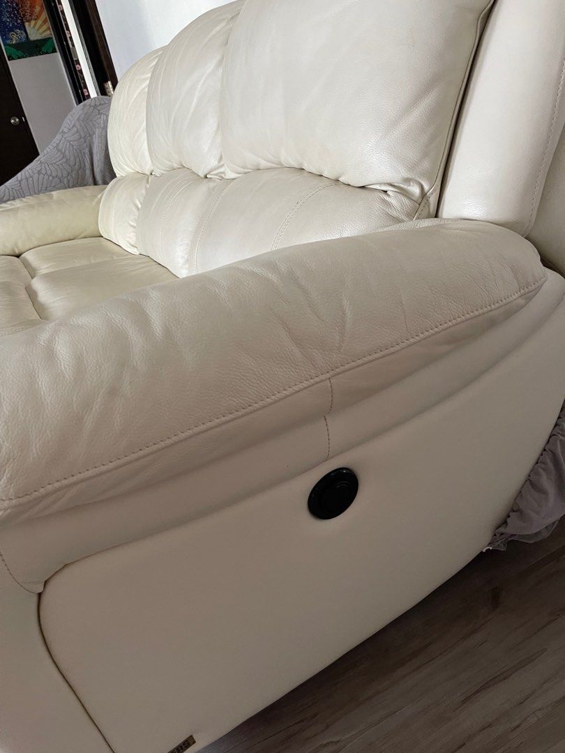 Leather Sofa / Shaking sofa 1 seater, Furniture & Home Living ...
