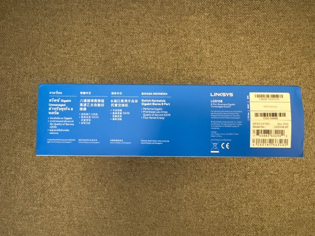 Linksys 8 Port Switch (LGS108), Computers & Tech, Parts & Accessories ...