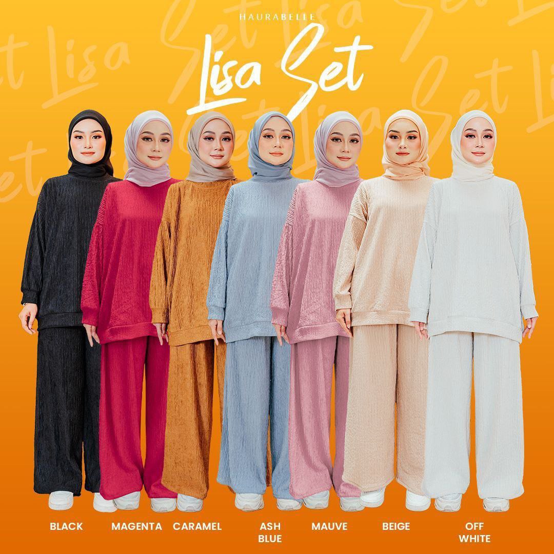 Lisa Set (PO), Women's Fashion, Muslimah Fashion, Baju Kurung & sets on ...
