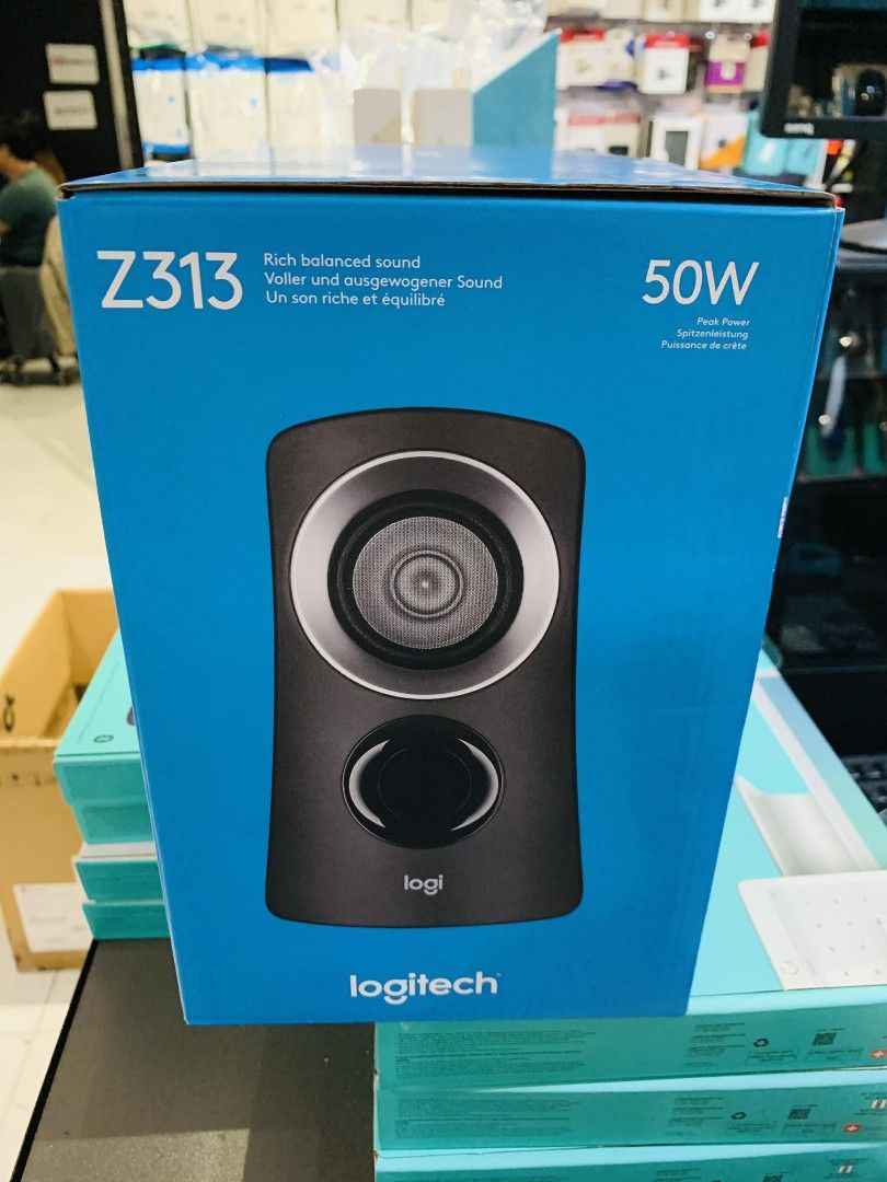 Logitech Z313 Speaker System With Subwoofer 3 5mm Input 50 Watts Peak 25 Watts Rms Power