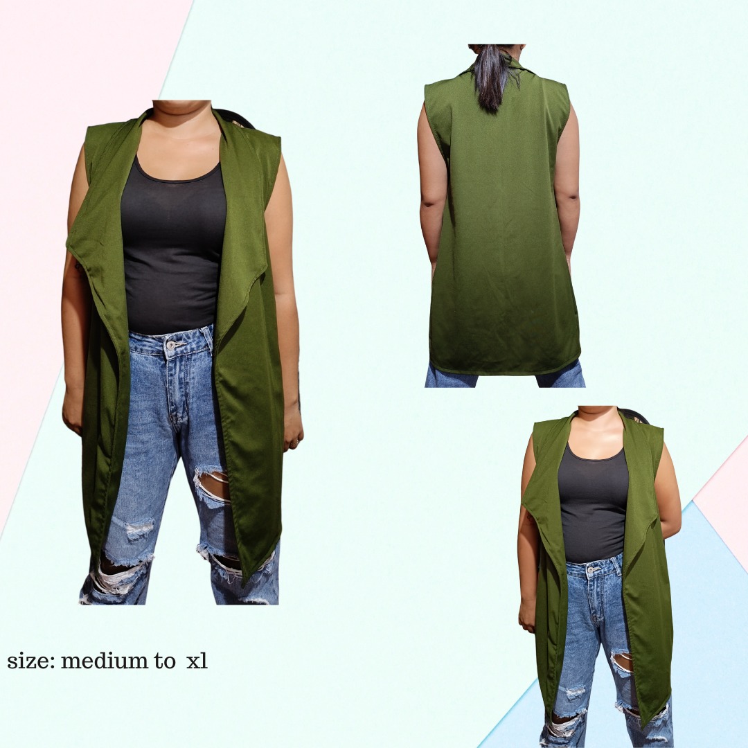Long Blazer Top, Women's Fashion, Coats, Jackets and Outerwear on Carousell
