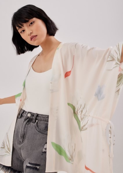 (M) LB LOVEBONITO Love Bonito Rael Kimono - Azalea Romance - Baby Pink ...