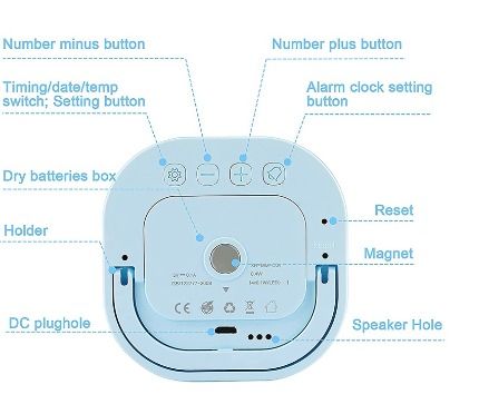Magnetic Fridge Clock Digital Magnet clock Countdown Kitchen Timer ...