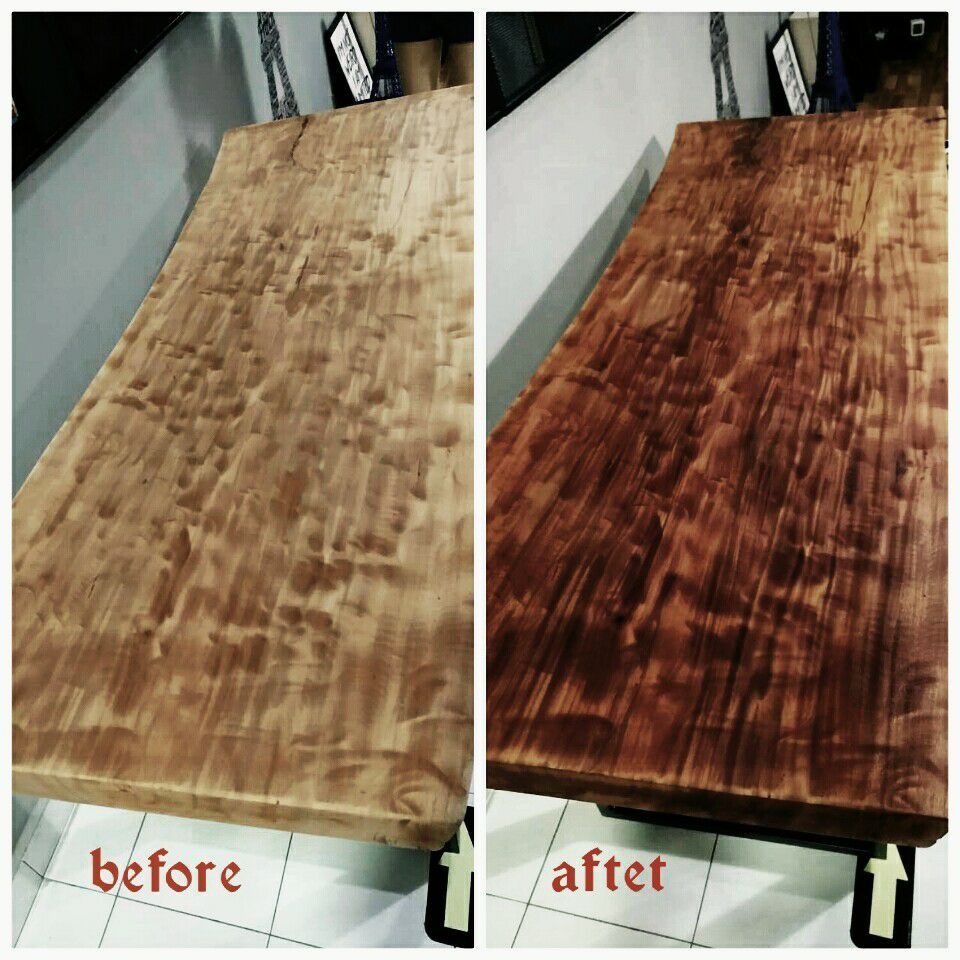 Mahogany Table + table Slab (free), Furniture & Home Living, Furniture ...